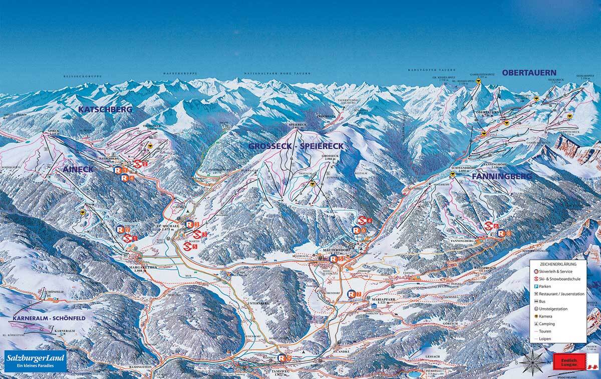 Mauterndorf Pistekaart / Spoorkaart